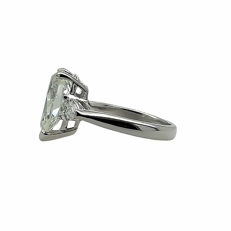 Classic pear shaped vintage diamond engagement ring – virtue jewelers